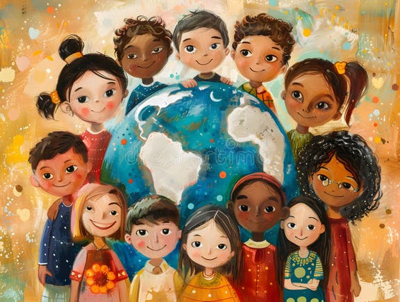 Artificial Intelligence. Drawing Children of Different Nationalities ...