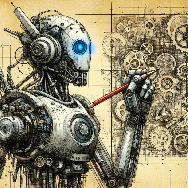 2,633 Artificial Intelligence Drawing Stock Photos - Free & Royalty ...