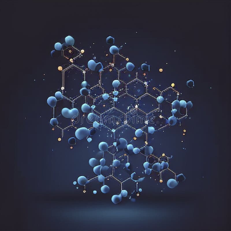 Artificial Intelligence Drawing Molecules Stock Illustration ...