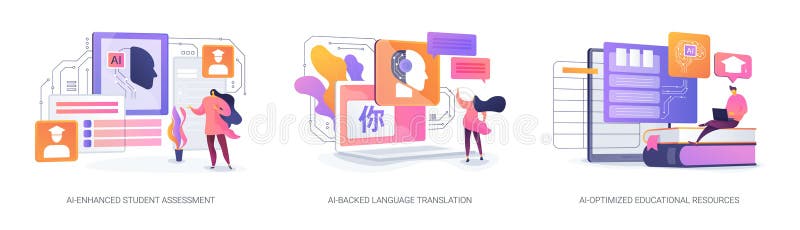 Artificial Intelligence in Education Abstract Concept Vector ...