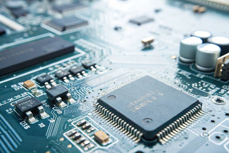 Artificial Intelligence Embedded: Close-Up of a Mainboard with AI ...