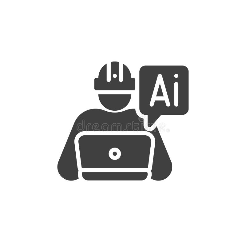 Artificial Intelligence Engineering Vector Icon Stock Illustration ...