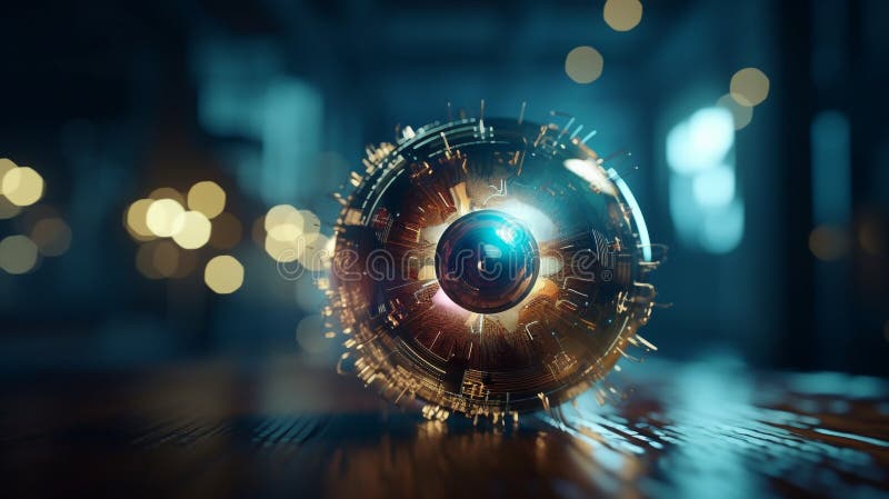 Artificial Intelligence Eye. Futuristic Scan Technology. Android ...