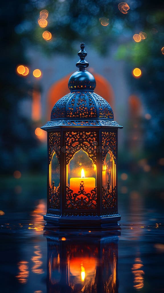 Artificial Intelligence. Fanus Lantern for Ramadan. Stock Photo - Image ...