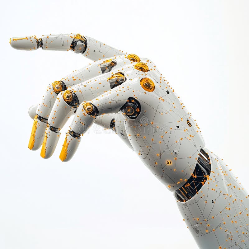 Artificial Intelligence in the Form of a Robot Arm, Consisting of ...