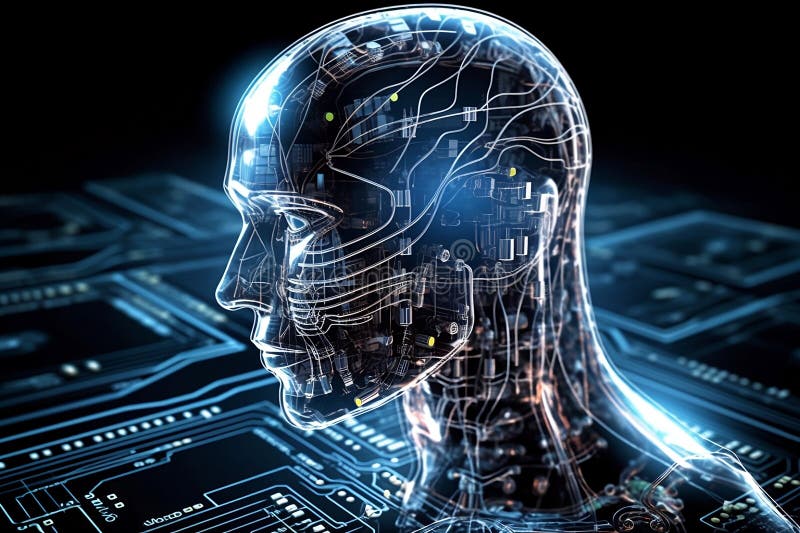 Internet and Computing Systems and Technologies. Silhouette of a Man ...