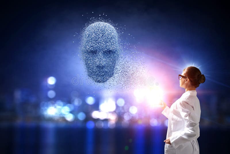 Artificial Intelligence and Future Technologies. Mixed Media Stock ...