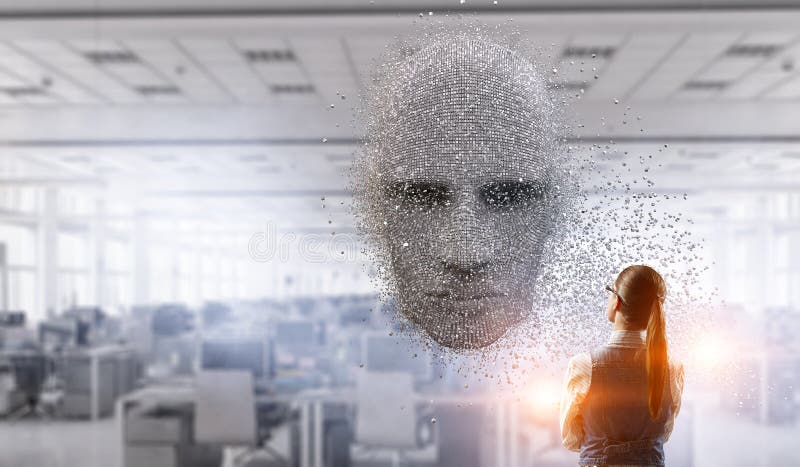 Artificial Intelligence and Future Technologies. Mixed Media Stock ...