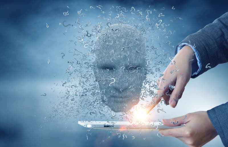 Artificial Intelligence and Future Technologies. Mixed Media Stock ...