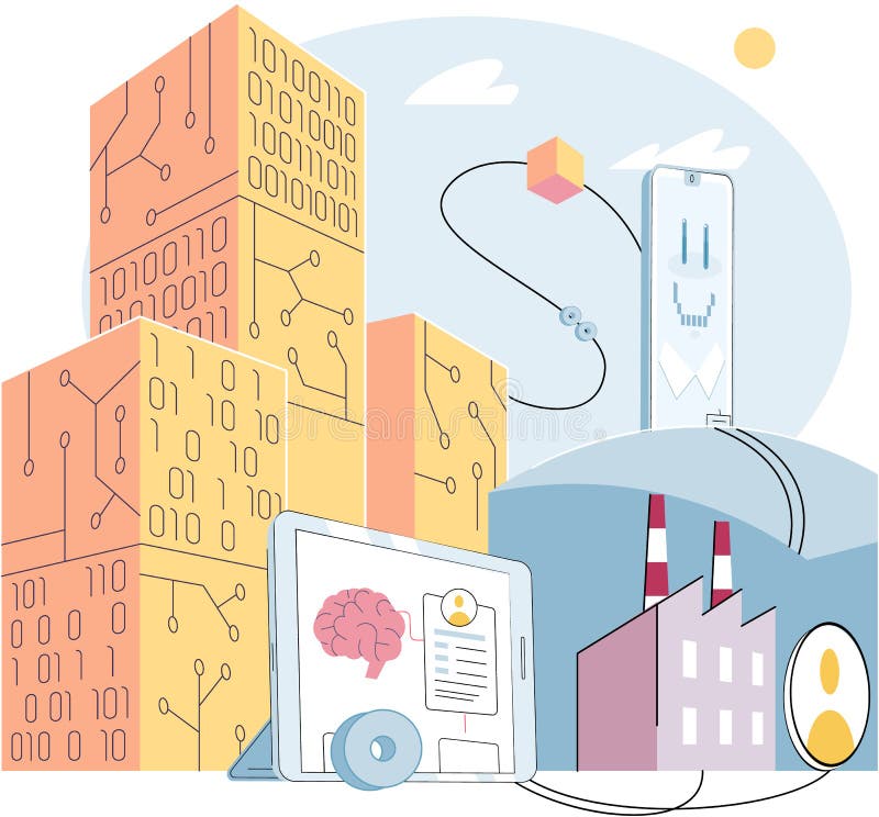 Artificial Intelligence. Future Technology, Neural Network in Industry ...