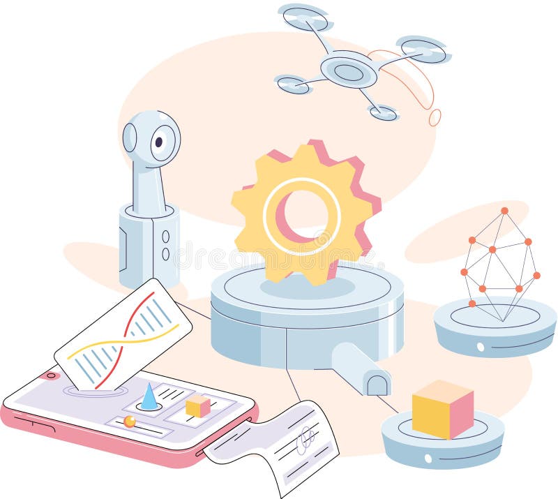 Artificial Intelligence. Future Technology, Neural Network in Industry ...