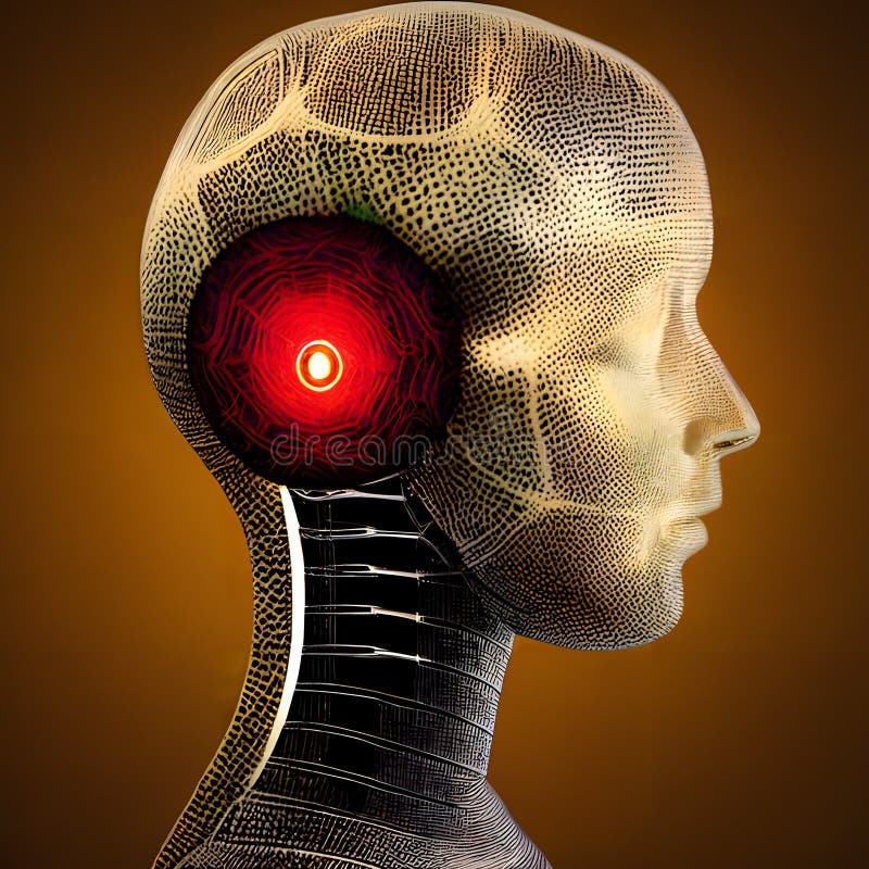 Artificial Intelligence Futuristic Humanoid Stock Photo - Image of ...
