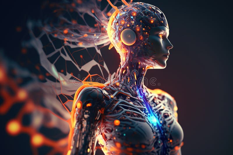 Artificial Intelligence. Futuristic Technology Trends Concept. Network ...