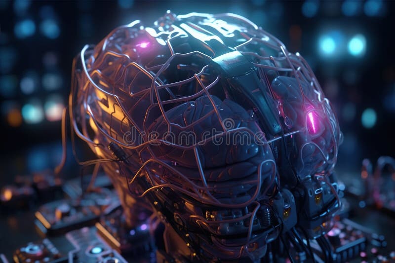 Artificial Intelligence. Futuristic Technology Trends Concept. Network ...