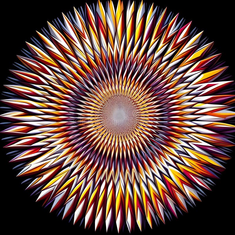A Radial Optical Illusion Arrow-like Pattern Radiating Outward from a ...
