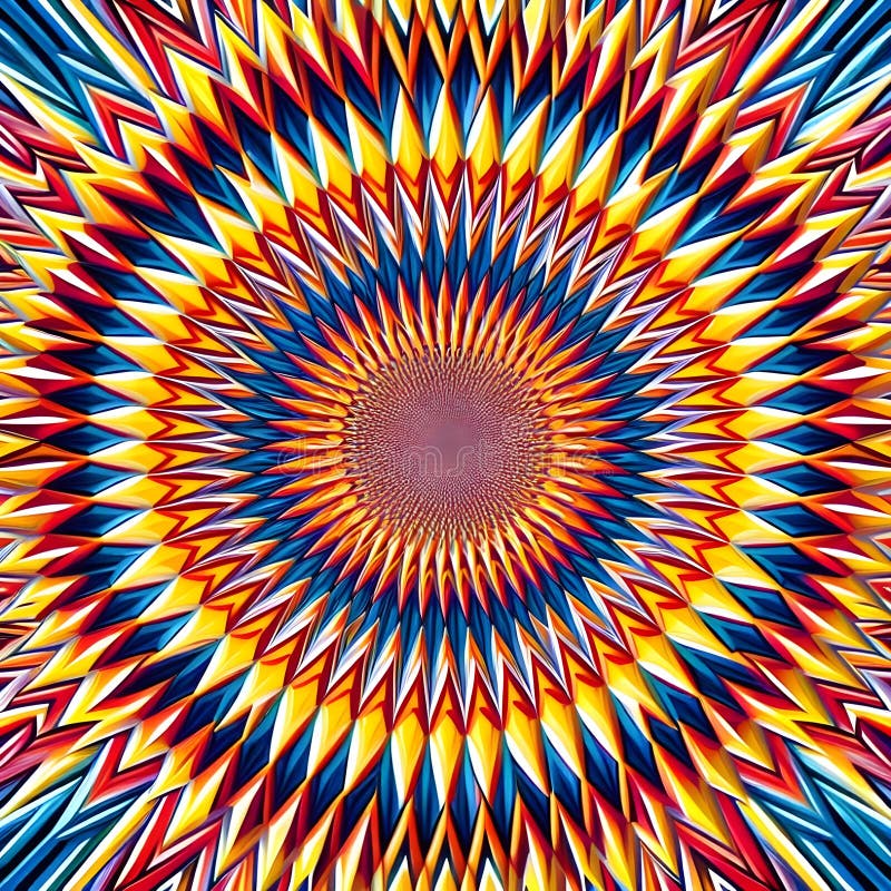 A Radial Optical Illusion Arrow-like Pattern Radiating Outward from a ...