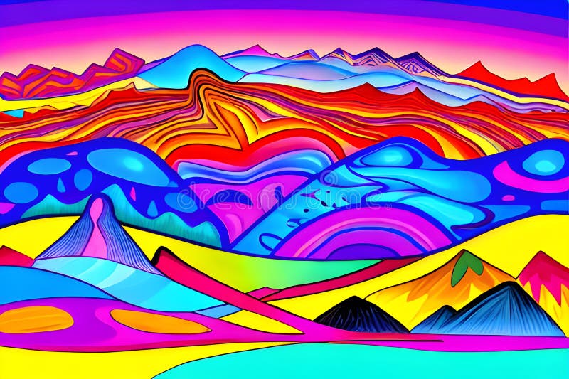 Colorful Image of the Abstract Doodle Art in Multitude Array of Shapes ...
