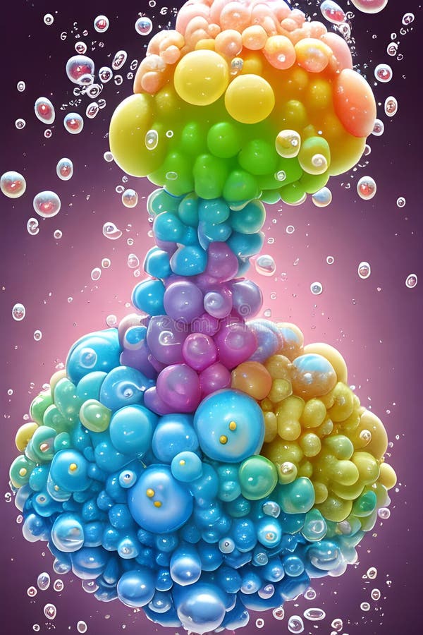 A Vibrant Golliwooble Made of Flubbery Material, with a Rainbow of ...
