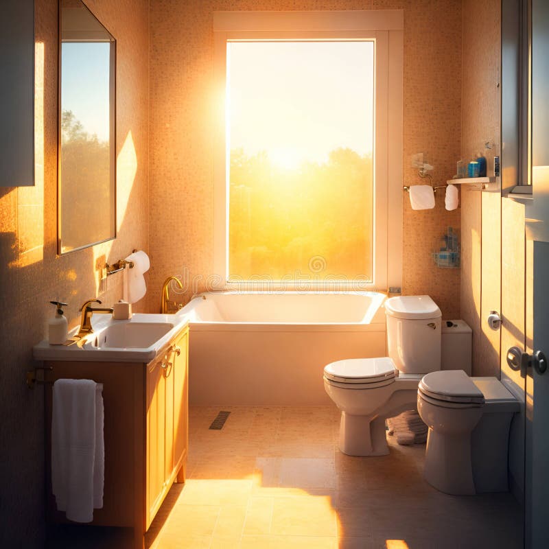 Image of the Unorganized or Abandoned Bathroom with Bath Tub, Toilet ...