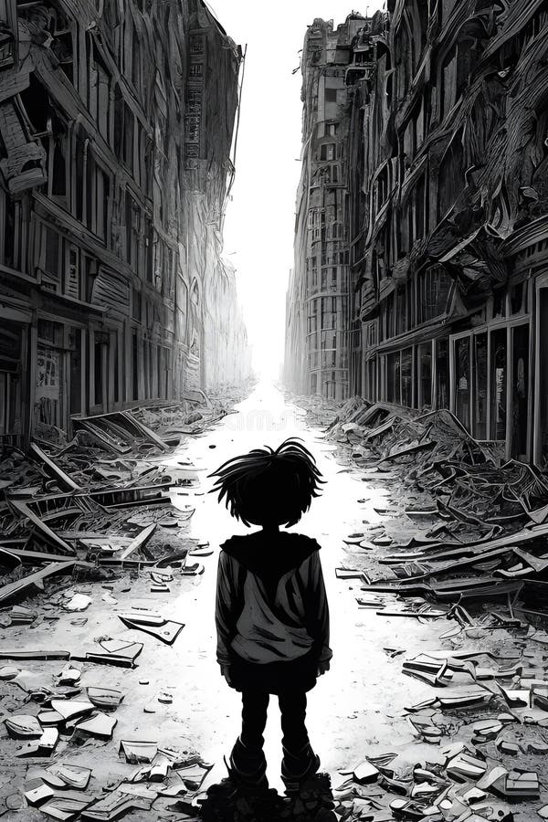 The Last People on Earth, Standing Alone in the Vast Dark Cloudy Sky ...