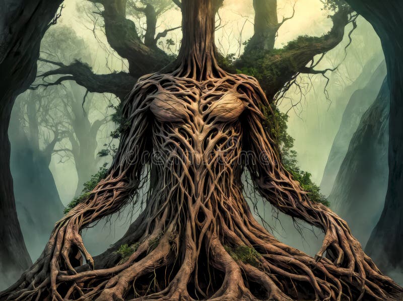 Artificial Intelligence-generated Dream Image of a Tree with Human ...