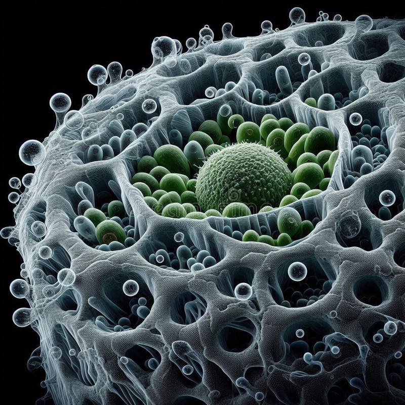 Extreme Closeup Image of an Intricate Details of Pores,membranes and ...