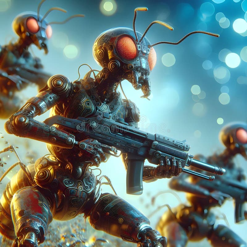 Fantasy Image of an Insect War Where the Ants are All Dressed in ...