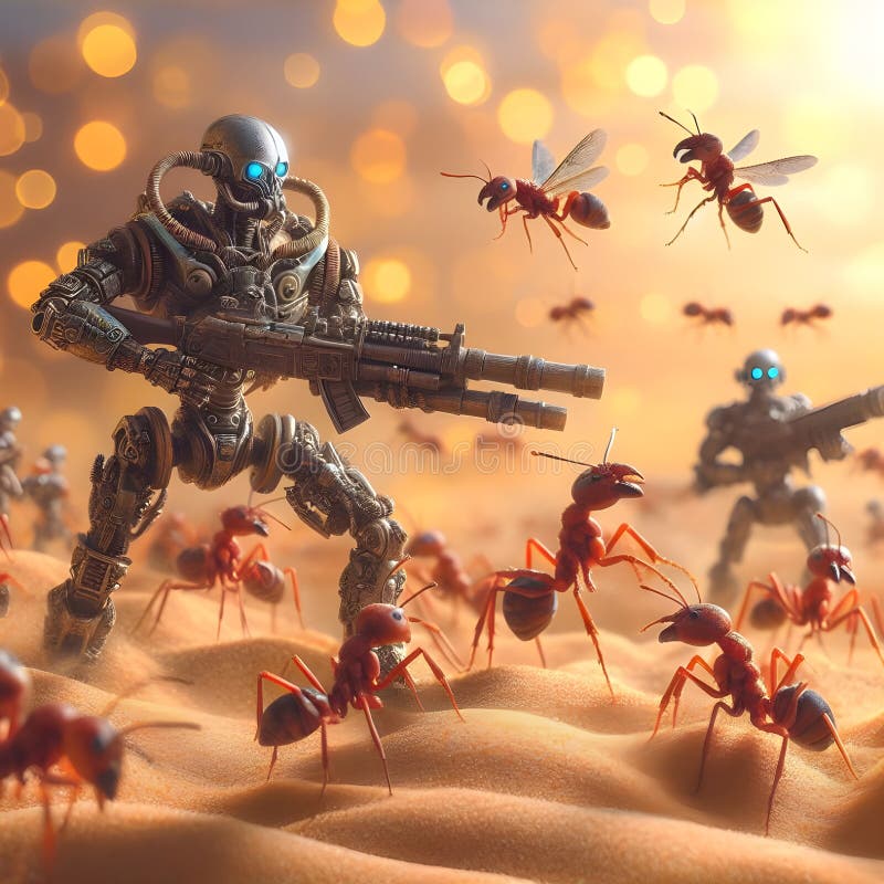 Fantasy Image of an Insect War Where the Ants are All Dressed in ...