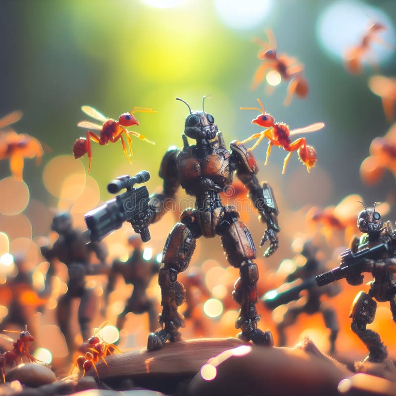 Fantasy Image of an Insect War Where the Ants are All Dressed in ...