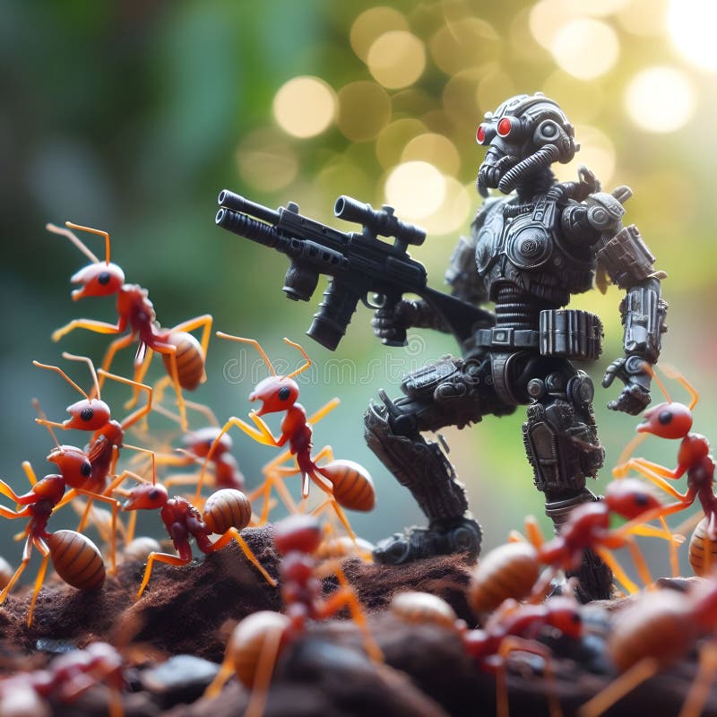 Fantasy Image of an Insect War Where the Ants are All Dressed in ...