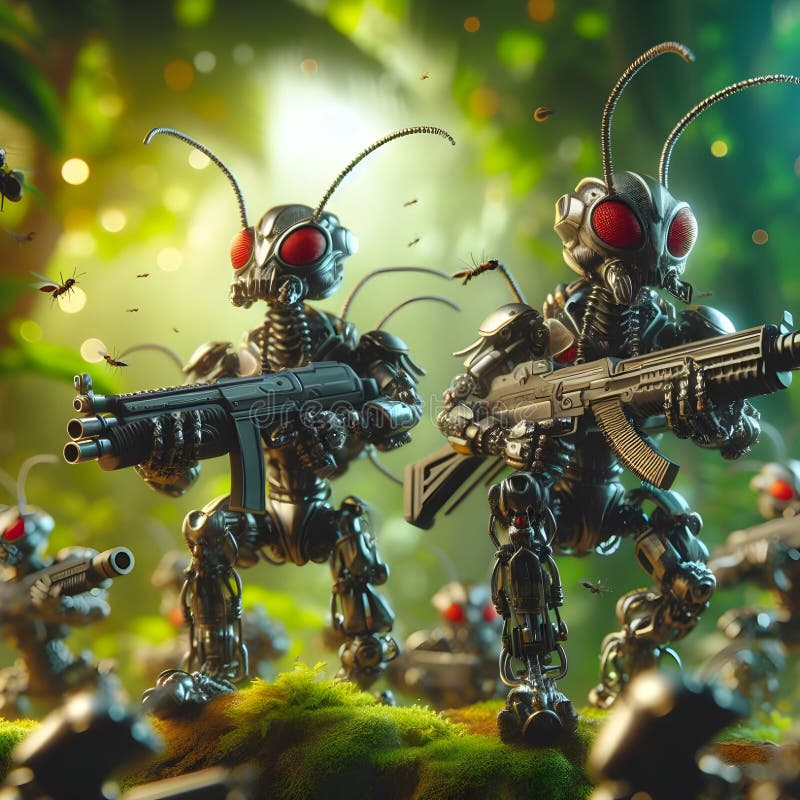Fantasy Image of an Insect War Where the Ants are All Dressed in ...