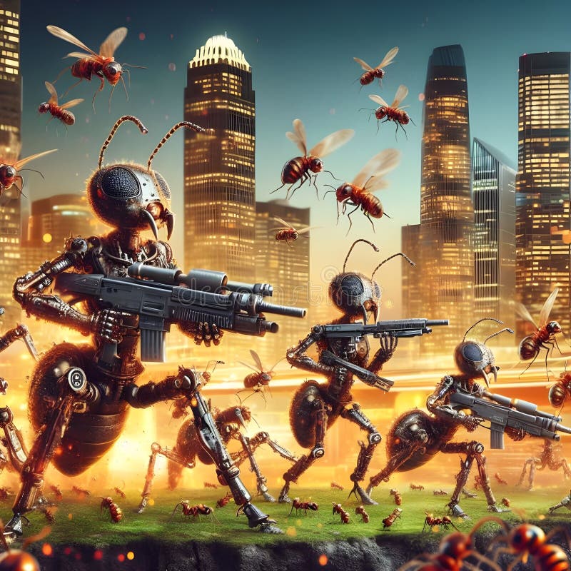 Fantasy Image of an Insect War Where the Ants are All Dressed in ...