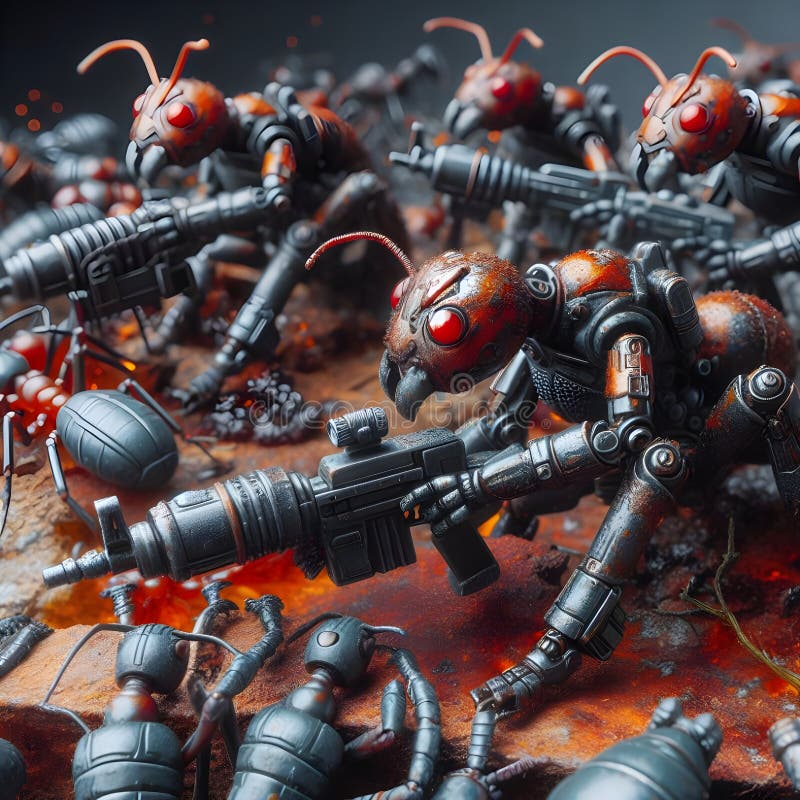 Fantasy Image of an Insect War Where the Ants are All Dressed in ...