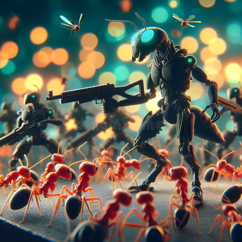 Fantasy Image of an Insect War Where the Ants are All Dressed in ...