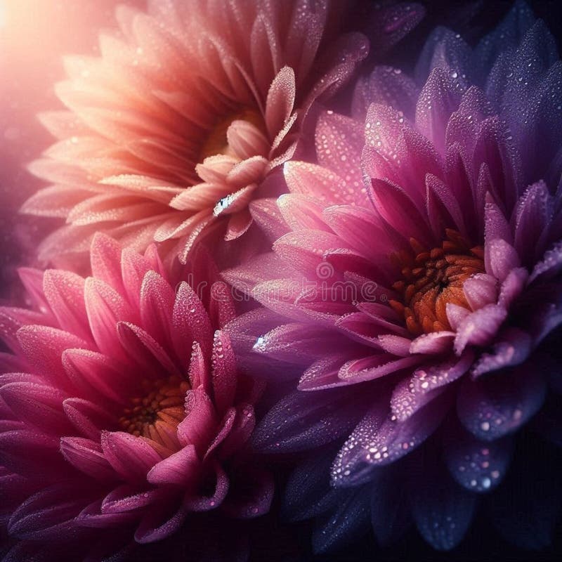 Flower Petals Image of a Symphony of Colors Side by Side. Stock ...