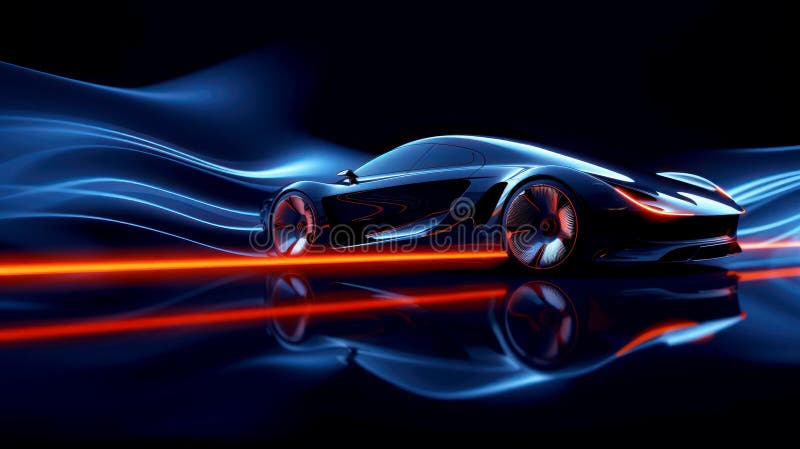 Artificial Intelligence Generated Futuristic Streamlined Car Prototype ...