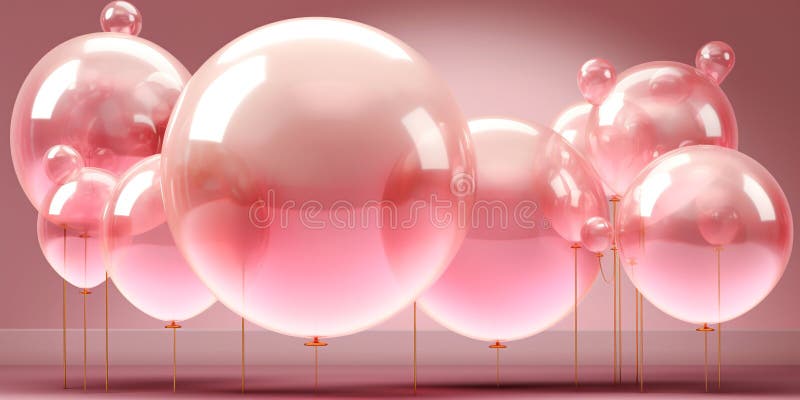 Artificial Intelligence Generated Illustration, Big Pastel Pink ...