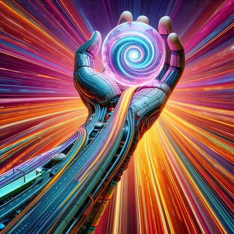 Abstract Synthetic Arm and Has Transparent Skin Made in Sections,fused ...