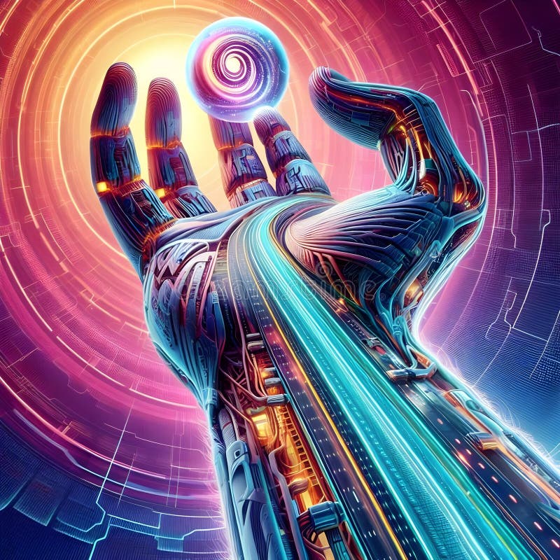 Abstract Synthetic Arm and Has Transparent Skin Made in Sections,fused ...