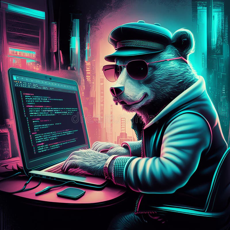 The Cyberbear (AI Generated) Stock Illustration - Illustration of ...
