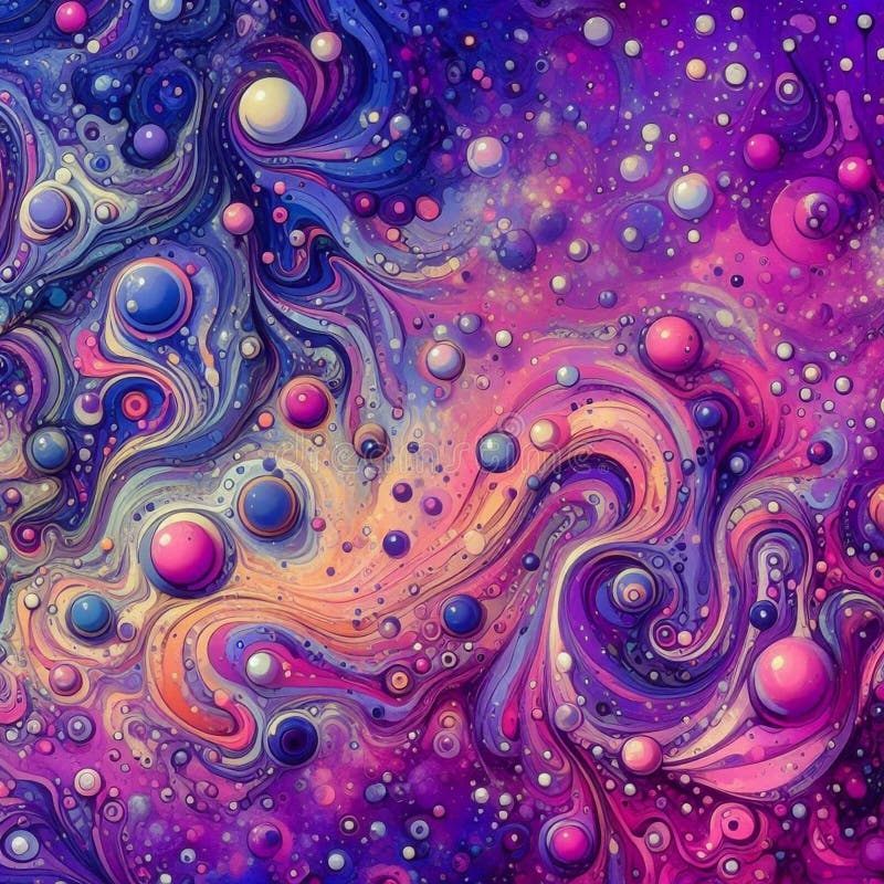 Bizarre Colors Seeping through Random Spots on a Painting Forming ...