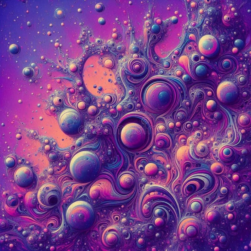 Bizarre Colors Seeping through Random Spots on a Painting Forming ...