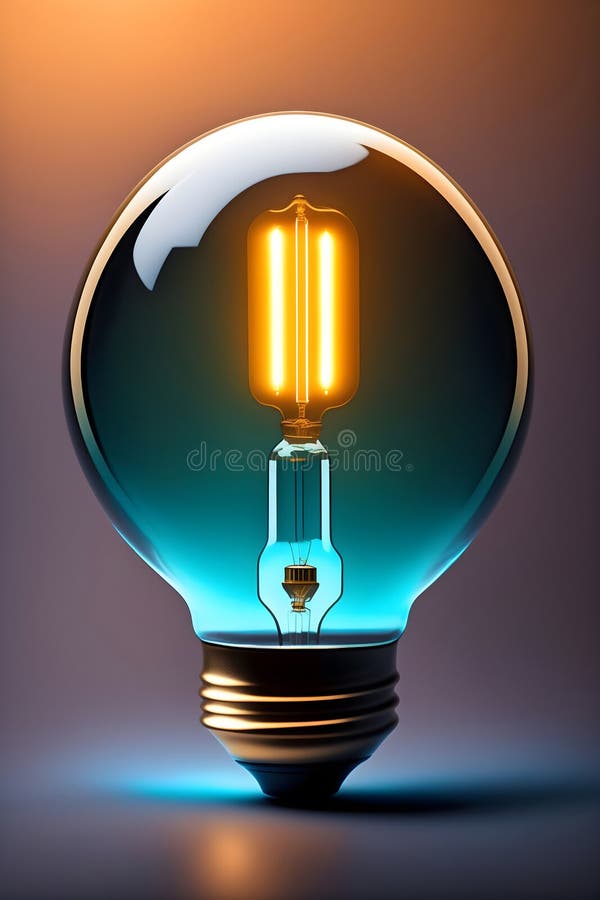 Image of the Brilliant Light Bulb Radiates Symbolized the Human Ideas ...