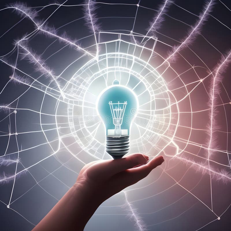 Image of the Brilliant Light Bulb Radiates Symbolized the Human Ideas ...