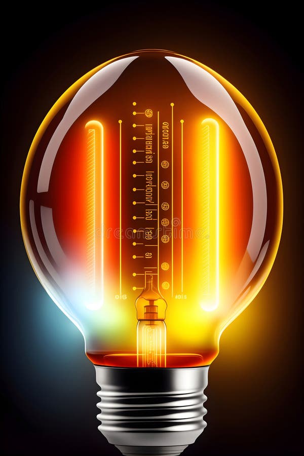 Image of the Brilliant Light Bulb Radiates Symbolized the Human Ideas ...