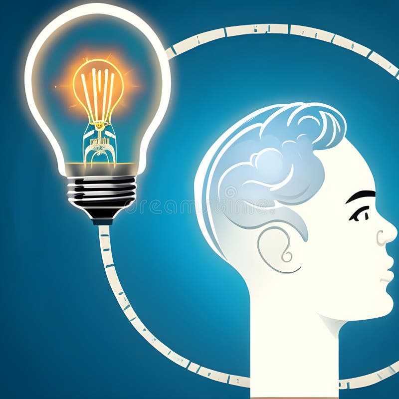 Image of the Brilliant Light Bulb Radiates Symbolized the Human Ideas ...
