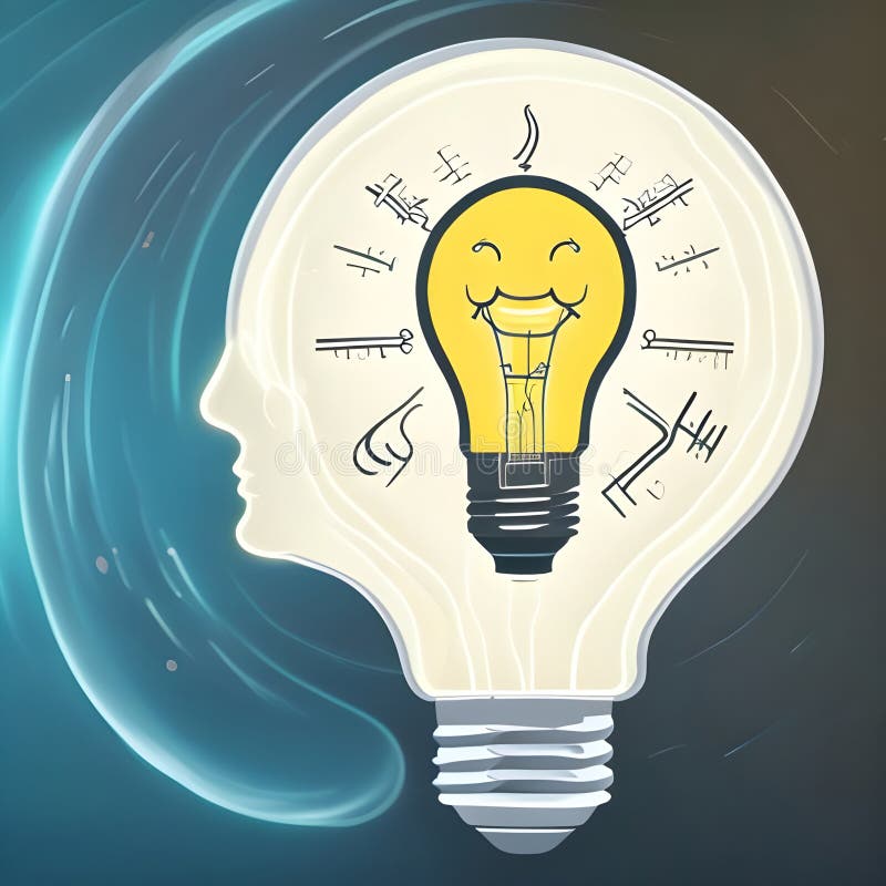 Image of the Brilliant Light Bulb Radiates Symbolized the Human Ideas ...
