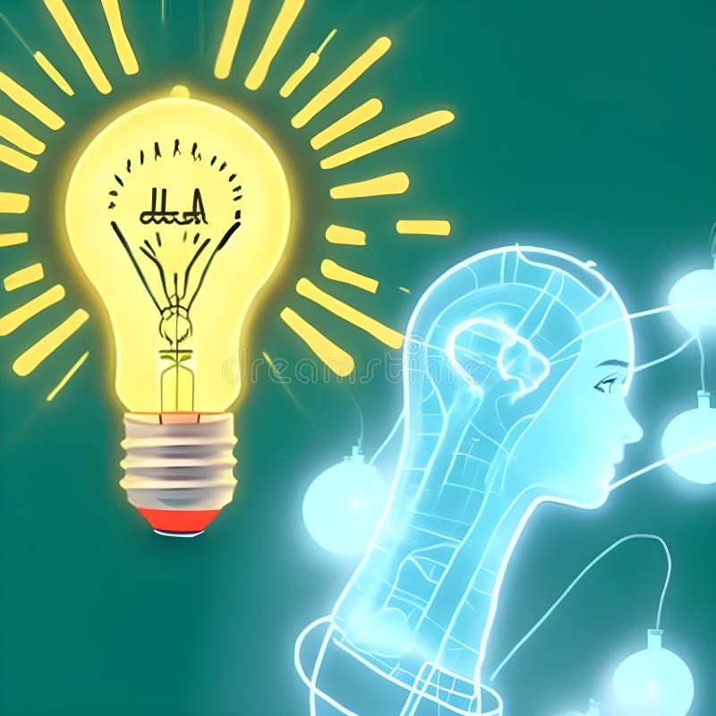 Image of the Brilliant Light Bulb Radiates Symbolized the Human Ideas ...