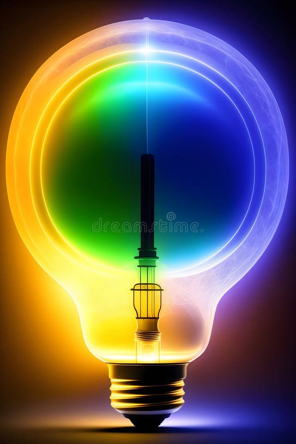 Image of the Brilliant Light Bulb Radiates Symbolized the Human Ideas ...