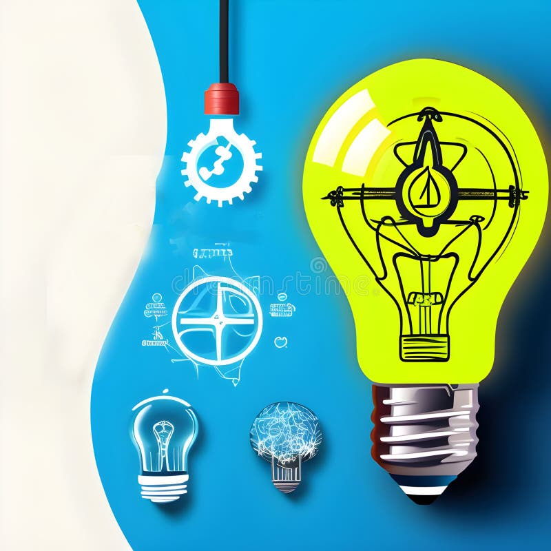 Image of the Brilliant Light Bulb Radiates Symbolized the Human Ideas ...